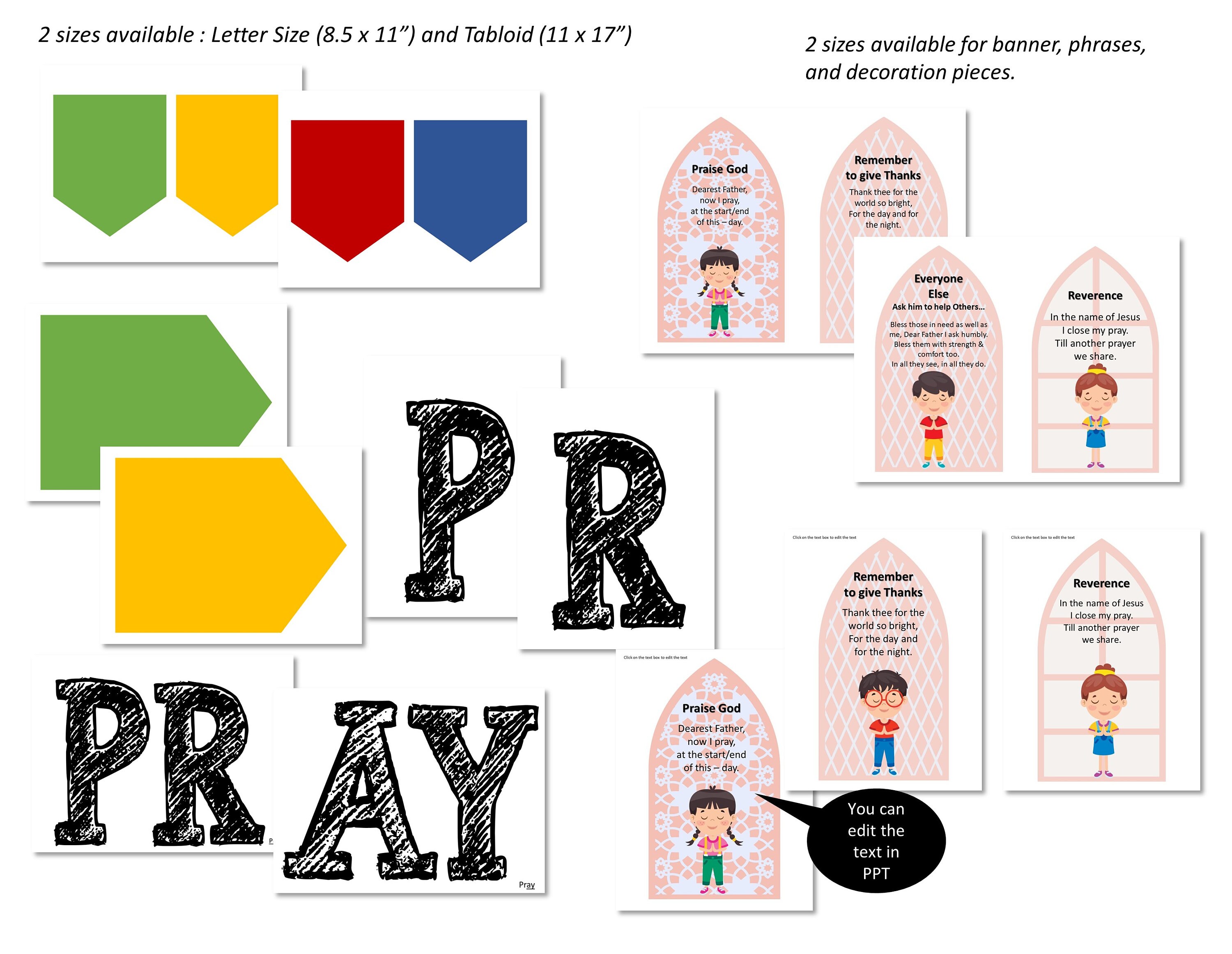 Pray to God/christian Bulletin Board Kit/bible/classroom - Etsy