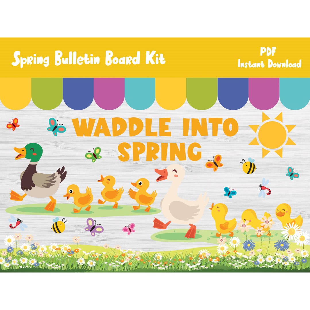 Spring Bulletin Board Kit/march Classroom Decor/kindergarten/preschool ...