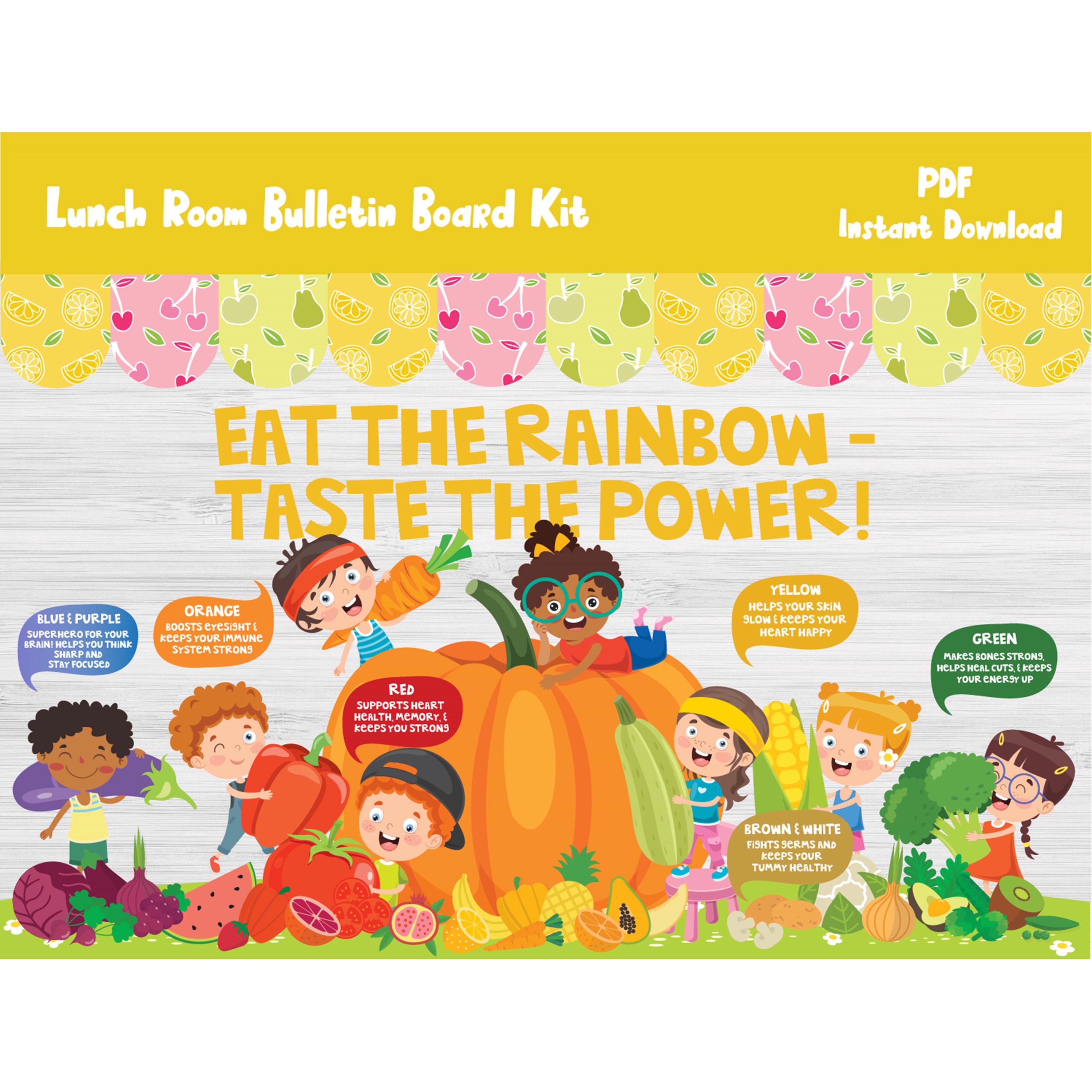 School Cafeteria Bulletin Board Kit/lunchroom Lunch Room Wall Decor ...