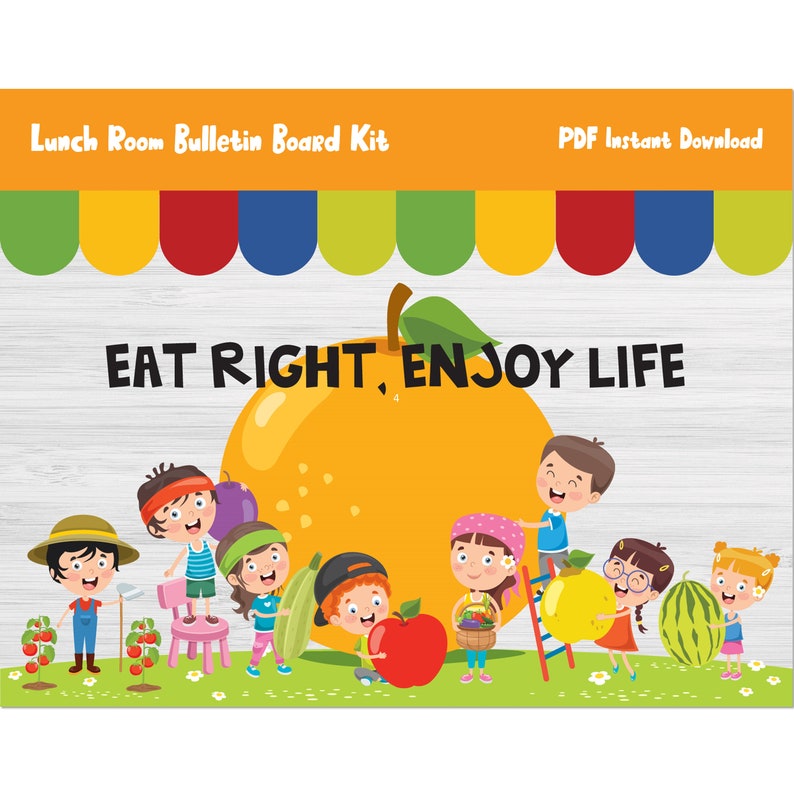 Lunch Room Bulletin Board Kit/set/school Cafeteria Wall Decor ...