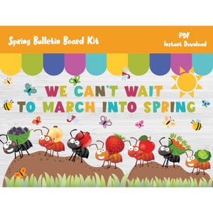Spring Bulletin Board Kit/march Classroom Decor/kindergarten/preschool ...