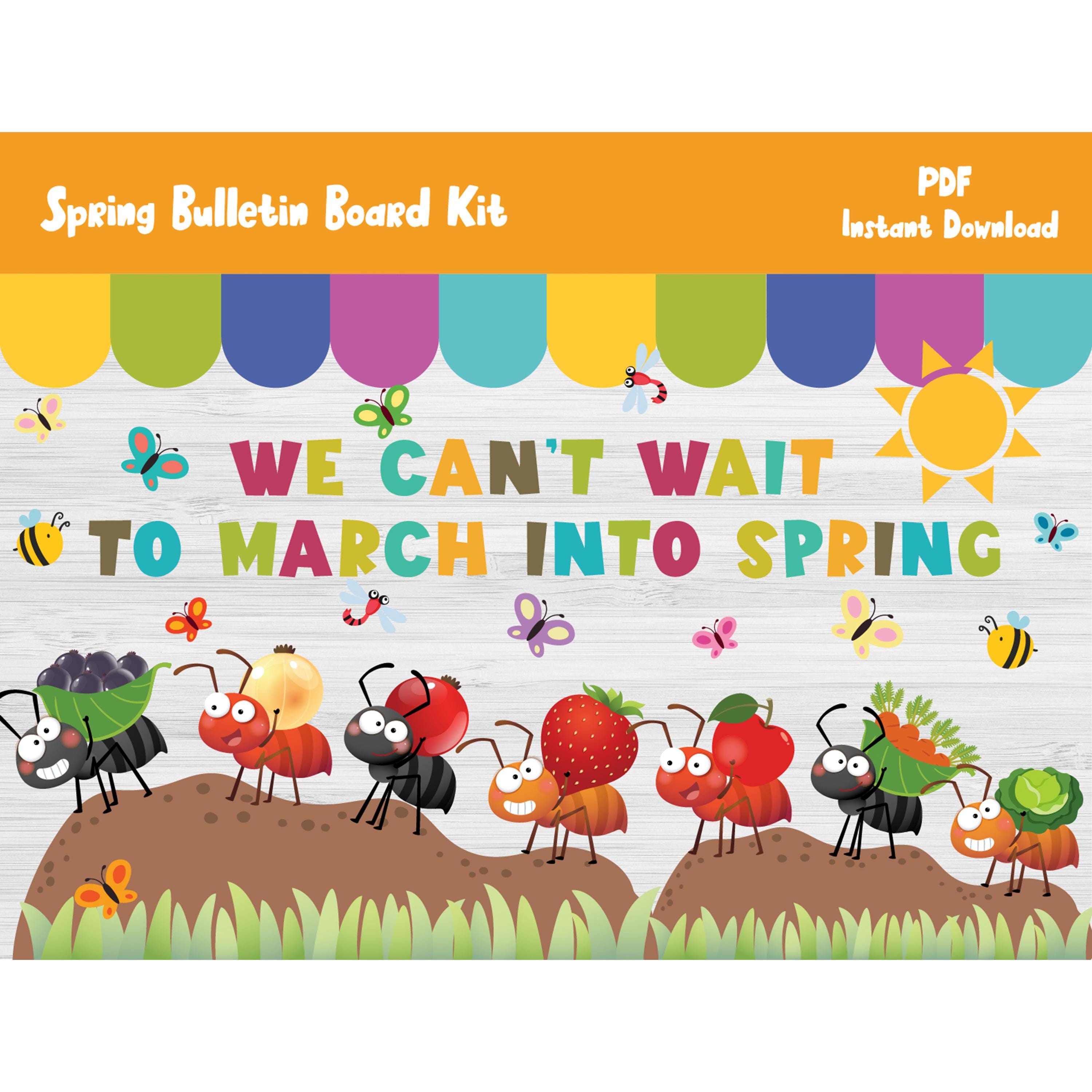 Spring Bulletin Board Kit/march Classroom Decor/kindergarten/preschool ...