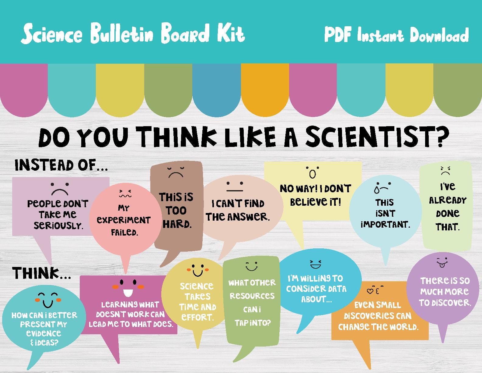 Science Talk Bulletin Board Kit/classroom Decor/elementary/primary ...