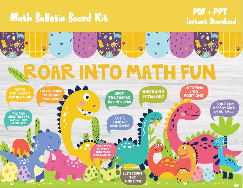 Math Theme Bulletin Board Kit/number Classroom Wall Decor/kindergarten ...