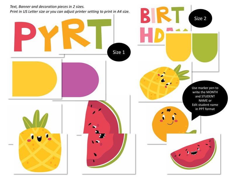 Happy Birthday Bulletin Board Kit/classroom Wall Display/decor ...