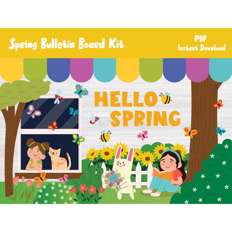 Spring Bulletin Board Kit/march Classroom Decor/kindergarten/preschool ...