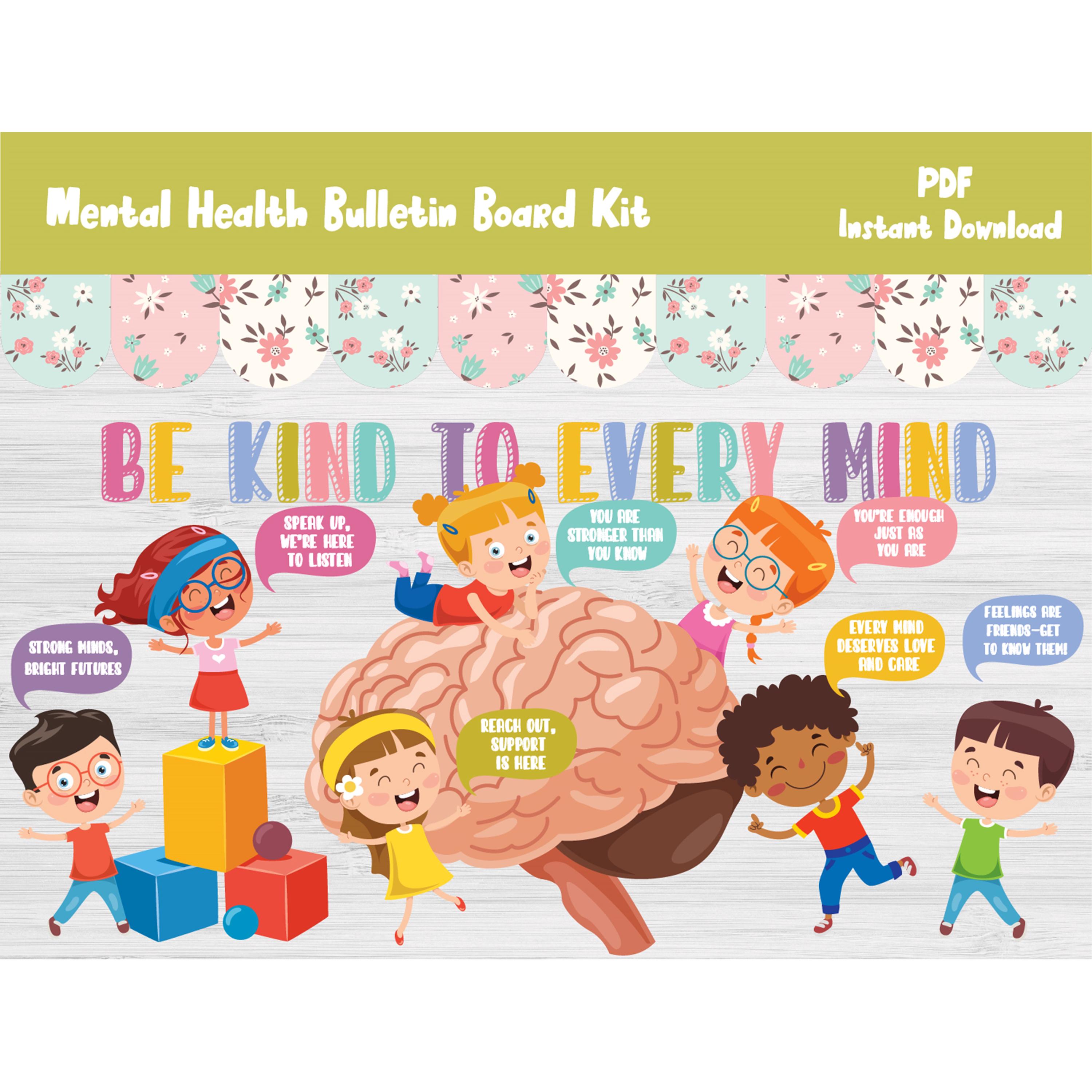 Kids Mental Health Awareness Month Bulletin Board Kit/classroom Wall ...