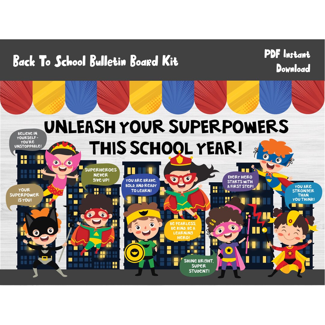 Kindergarten Welcome Back to School Bulletin Board Kit/start of New ...