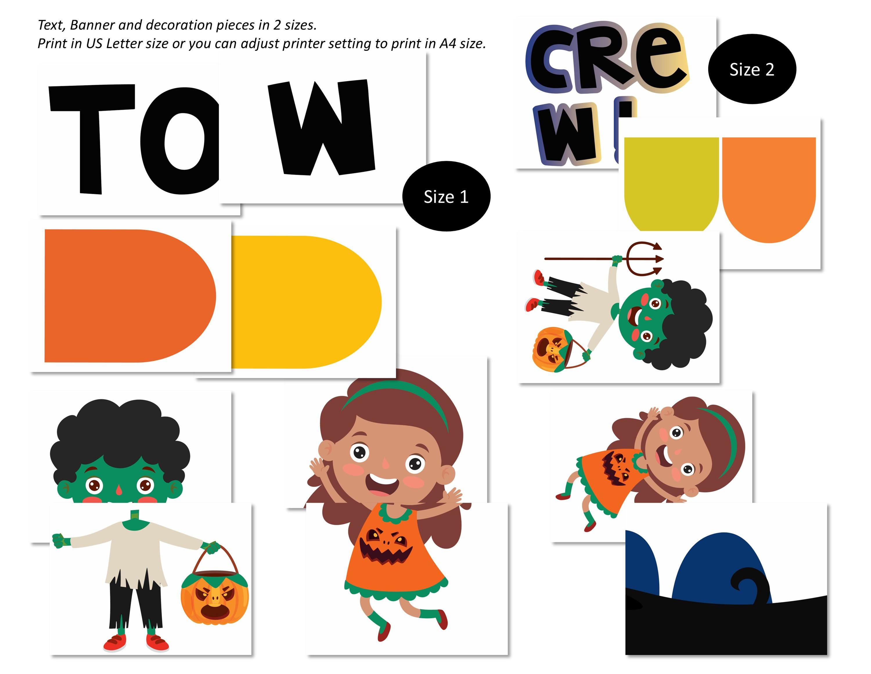 Halloween Bulletin Board Kit/fall October Kindergarten Classroom Decor ...