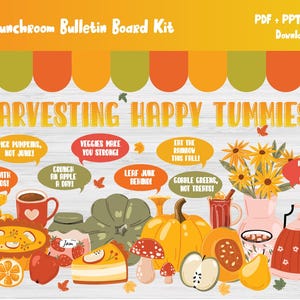 Fall Lunchroom Bulletin Board/school Cafeteria/nutrition/back to School ...