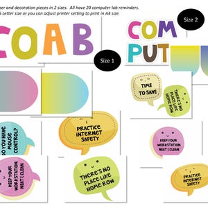 Computer Room Lab Rule Bulletin Board Kit/computer Science Classroom ...
