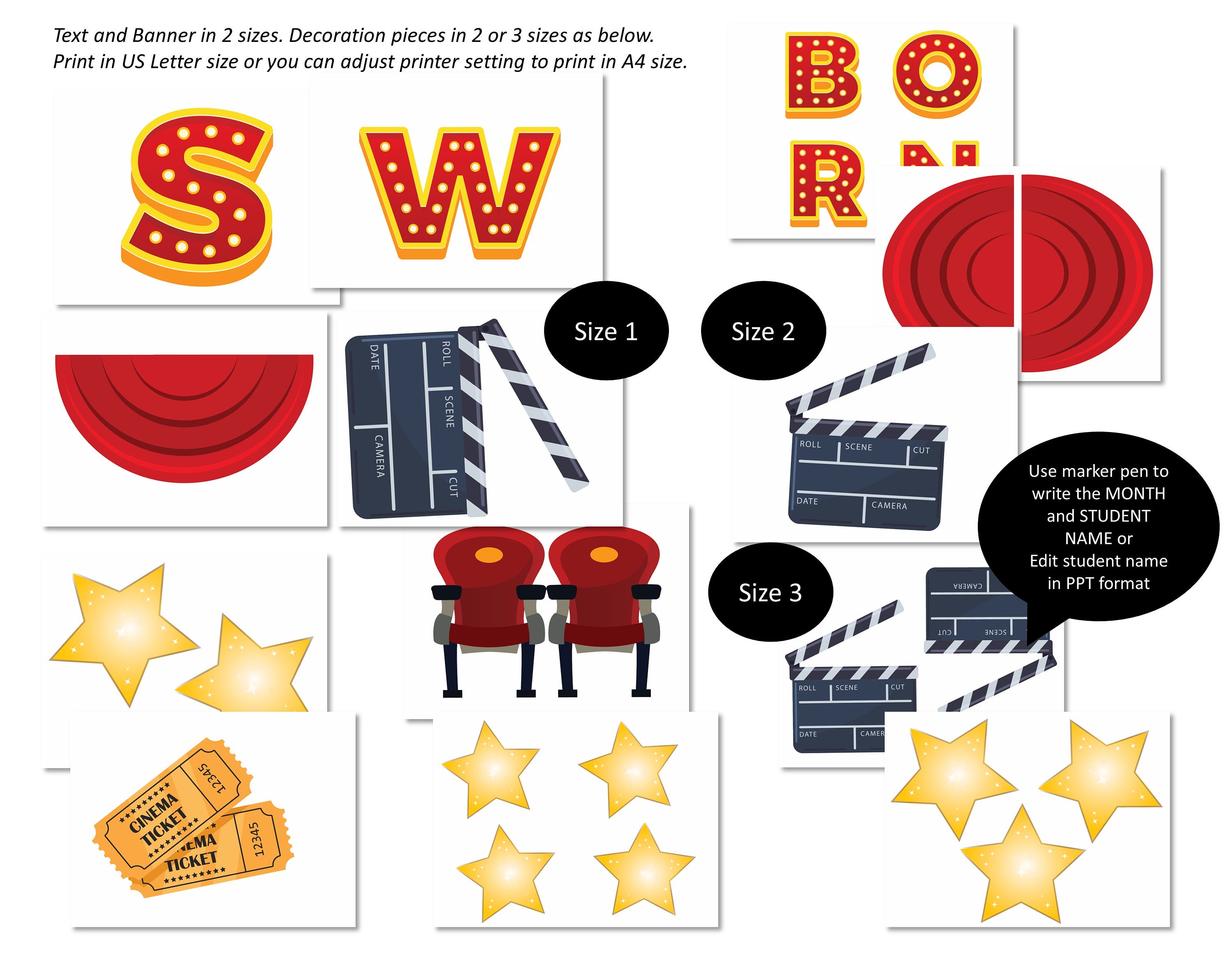 Happy Birthday Bulletin Board Kit/classroom Wall Display/decor ...