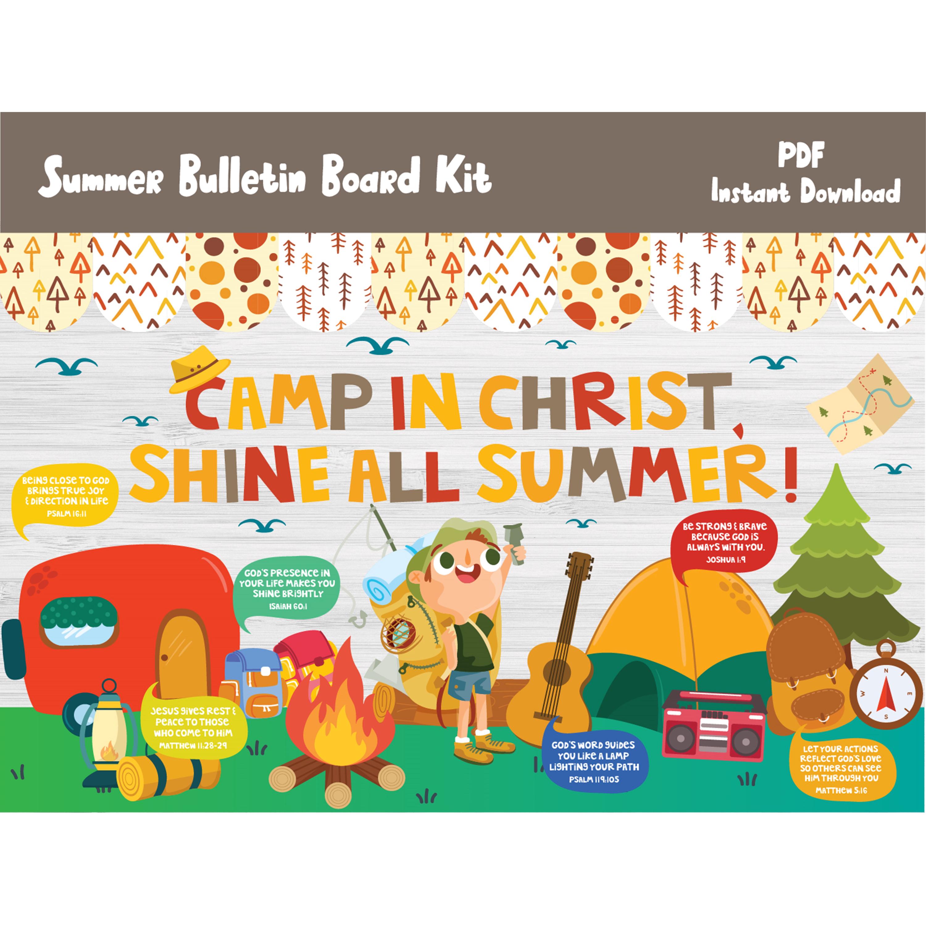 Summer Camp/vbs/june Bulletin Board Kit/church/christian/sunday School ...