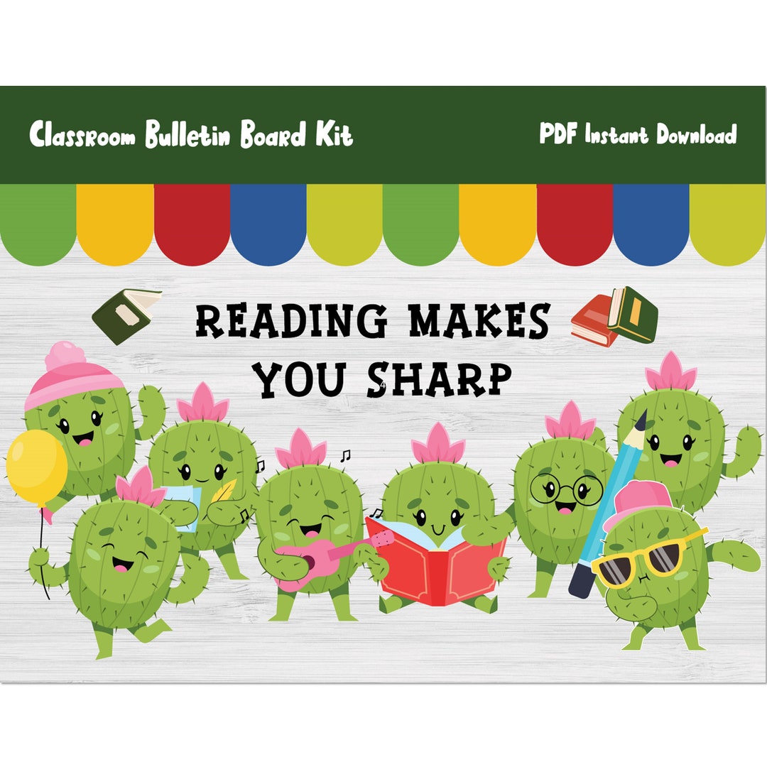 Reading Preschool Bulletin Board Kit/kindergarten Classroom Read Decor ...