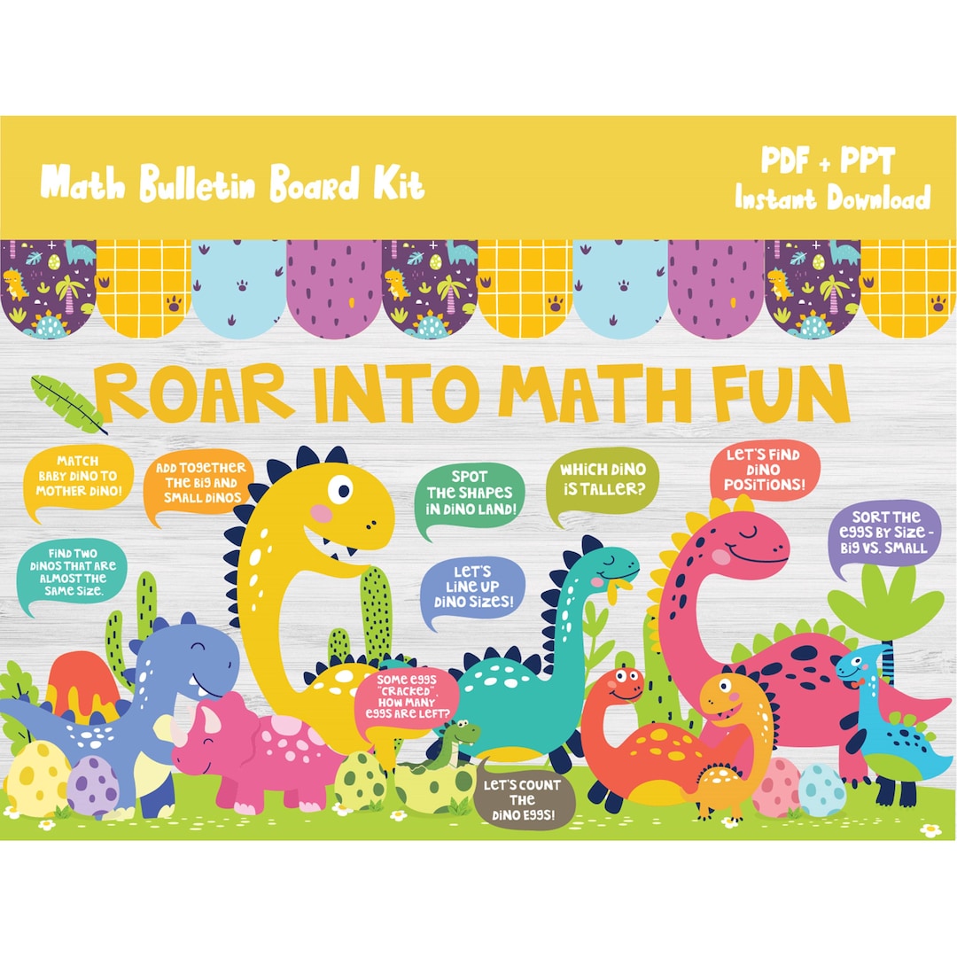 Math Theme Bulletin Board Kit/number Classroom Wall Decor/kindergarten ...