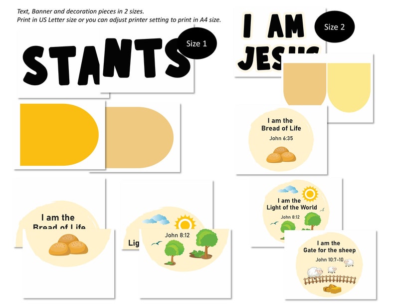 Jesus I Am Statement/christian Bulletin Board Kit/bible Verse/classroom ...