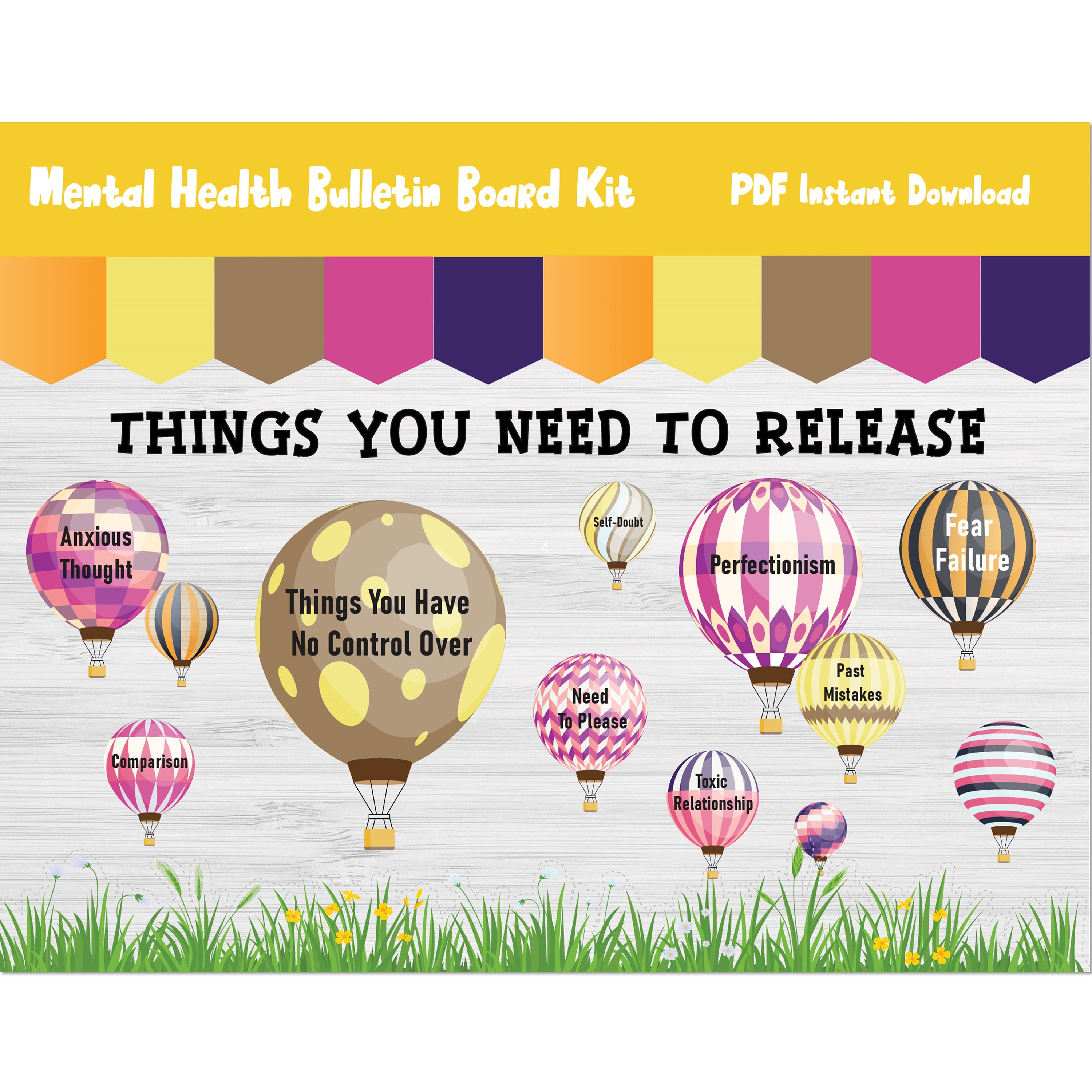 Mental Health Bulletin Board Kits/sel/social Emotional Learning/school ...