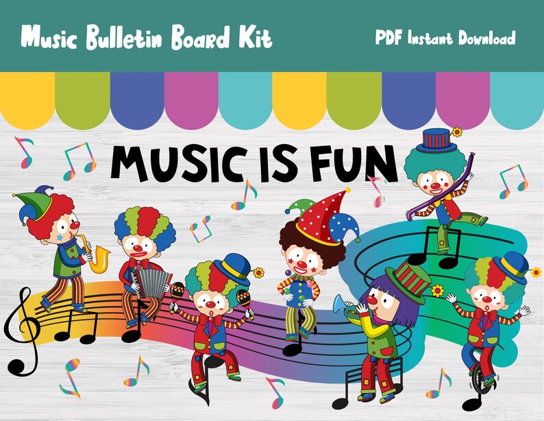 Music Classroom Bulletin Board Kit/music Class Room Decor/wall Door ...