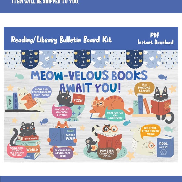 Library Bulletin Board - Etsy