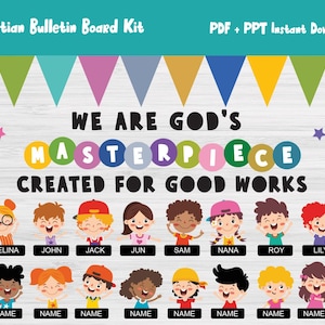 Christian Bulletin Board Kits/sunday School Classroom Printable/church ...