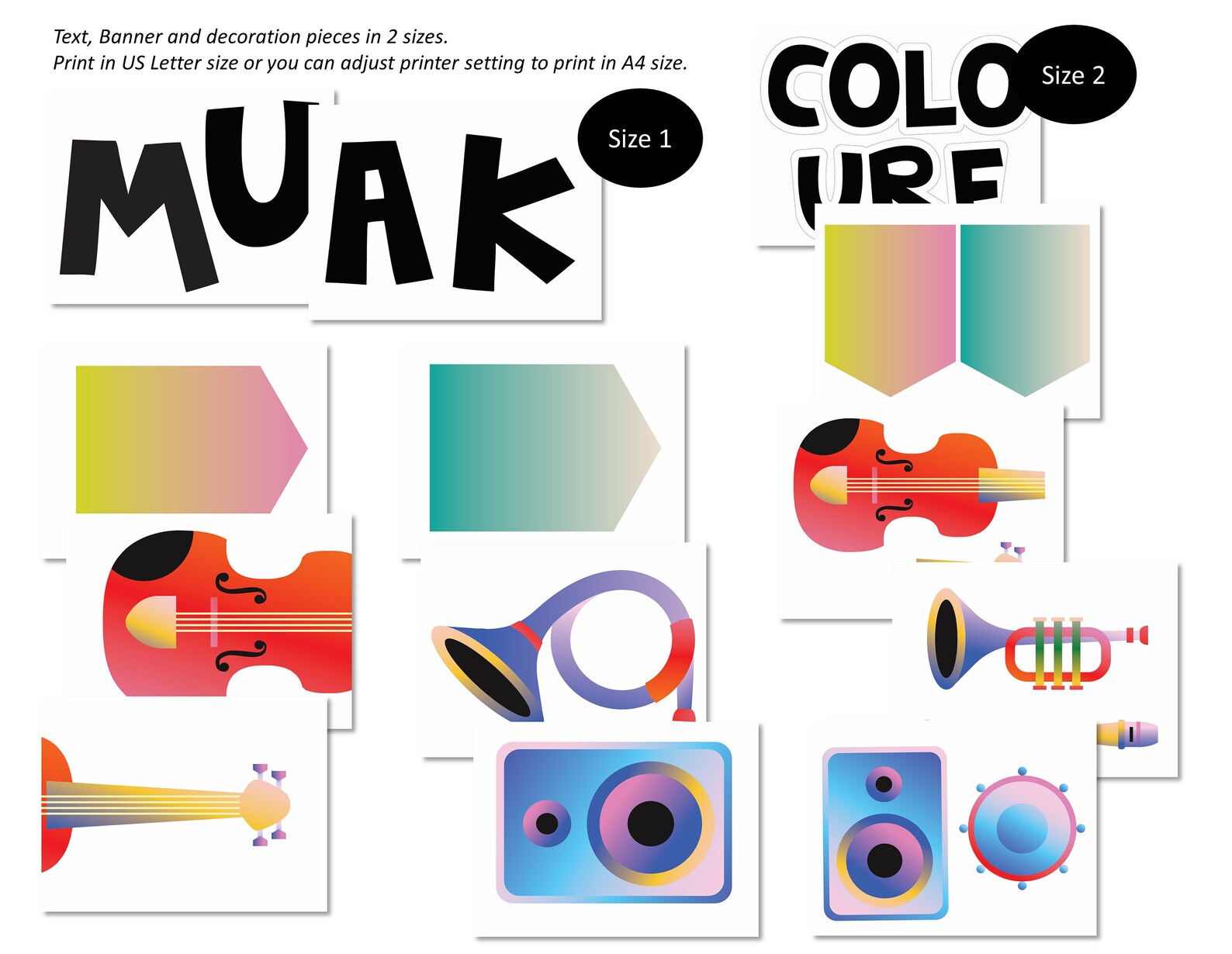 Music Classroom Bulletin Board Kit/music Class Room Decor/wall Door ...