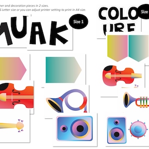 Music Classroom Bulletin Board Kit/music Class Room Decor/wall Door ...