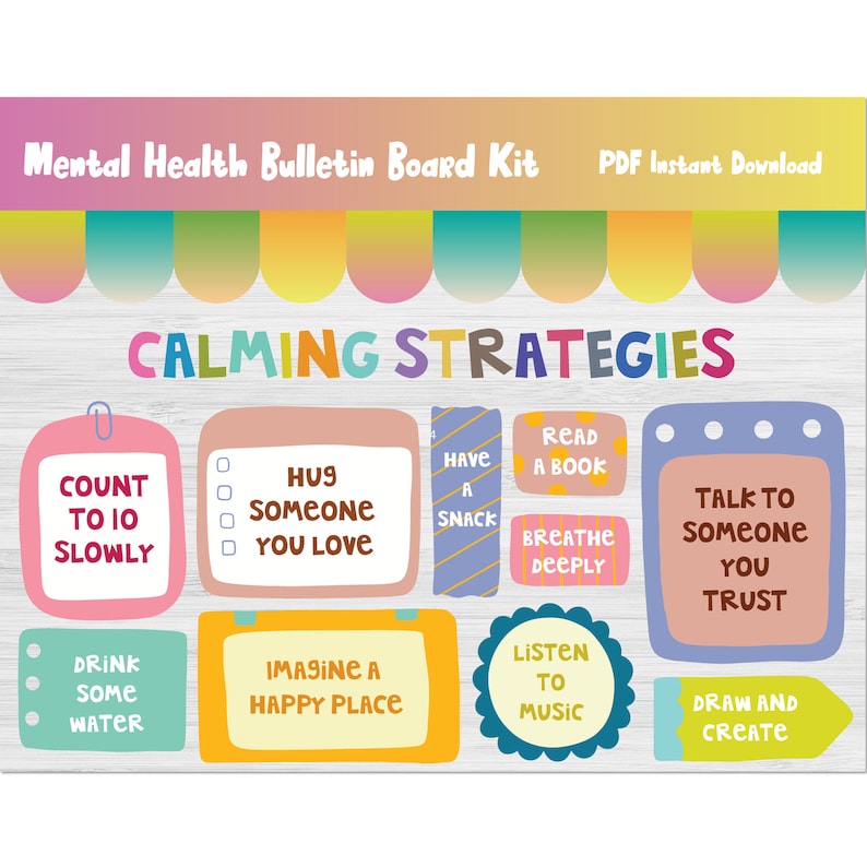 Mental Health Bulletin Board Kit/school Counseling Office Wall Decor ...