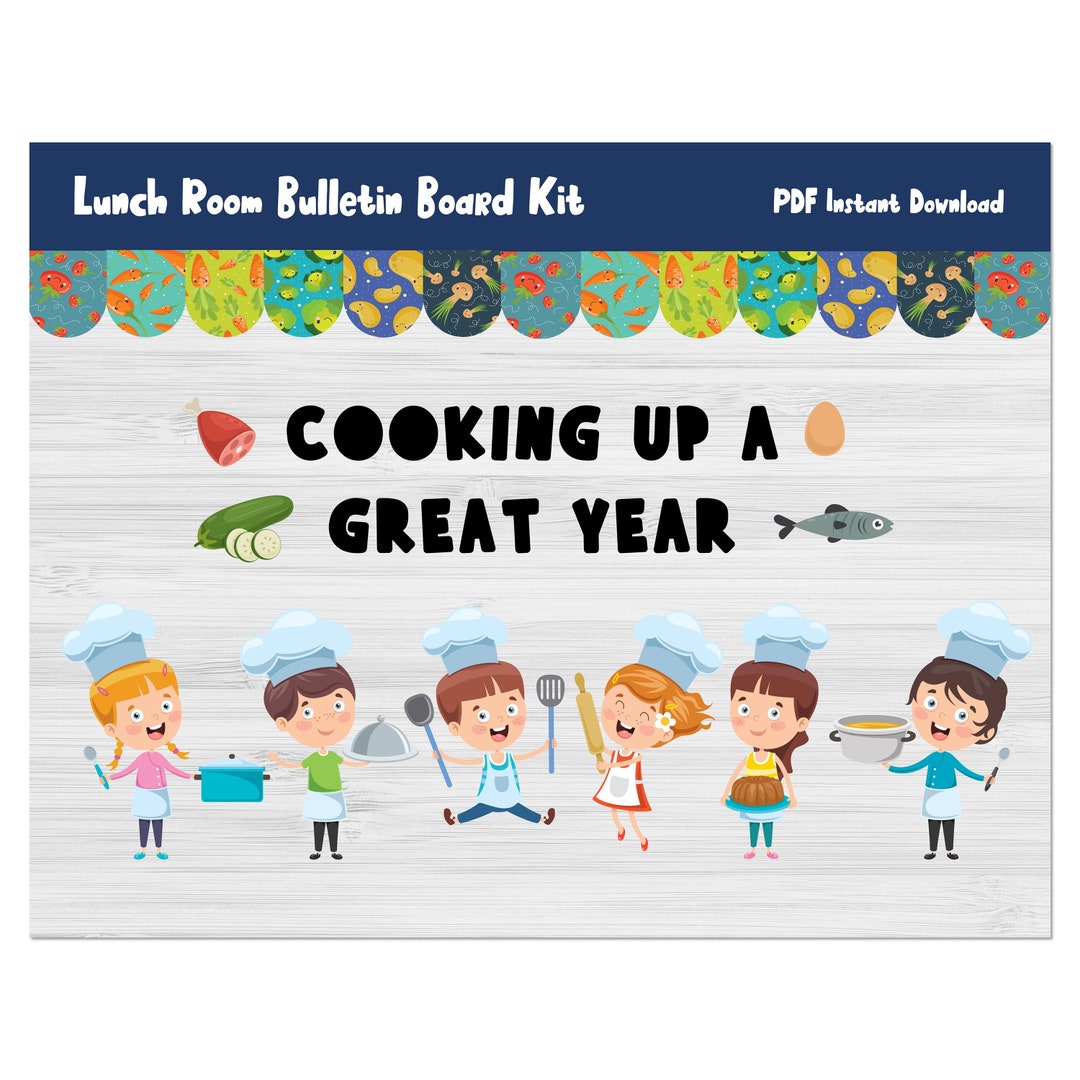 Lunch Room Bulletin Board Kit/set/school Cafeteria Wall Decor ...