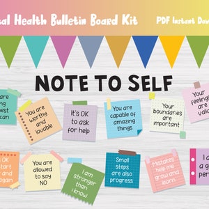 Mental Health Bulletin Board Kits/positive Affirmation Printable/school ...