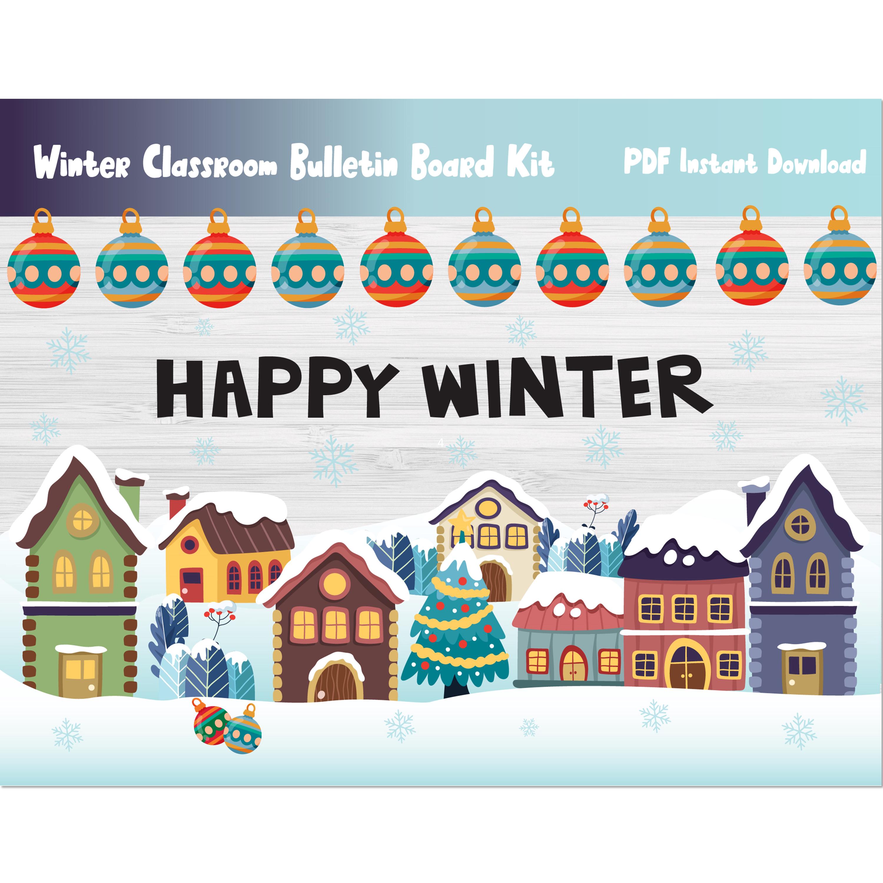 Winter Bulletin Board Kit/kindergarten Preschool Daycare Classroom ...