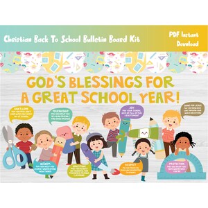 Christian Back to School Bulletin Board Kit/welcome/new School Year ...