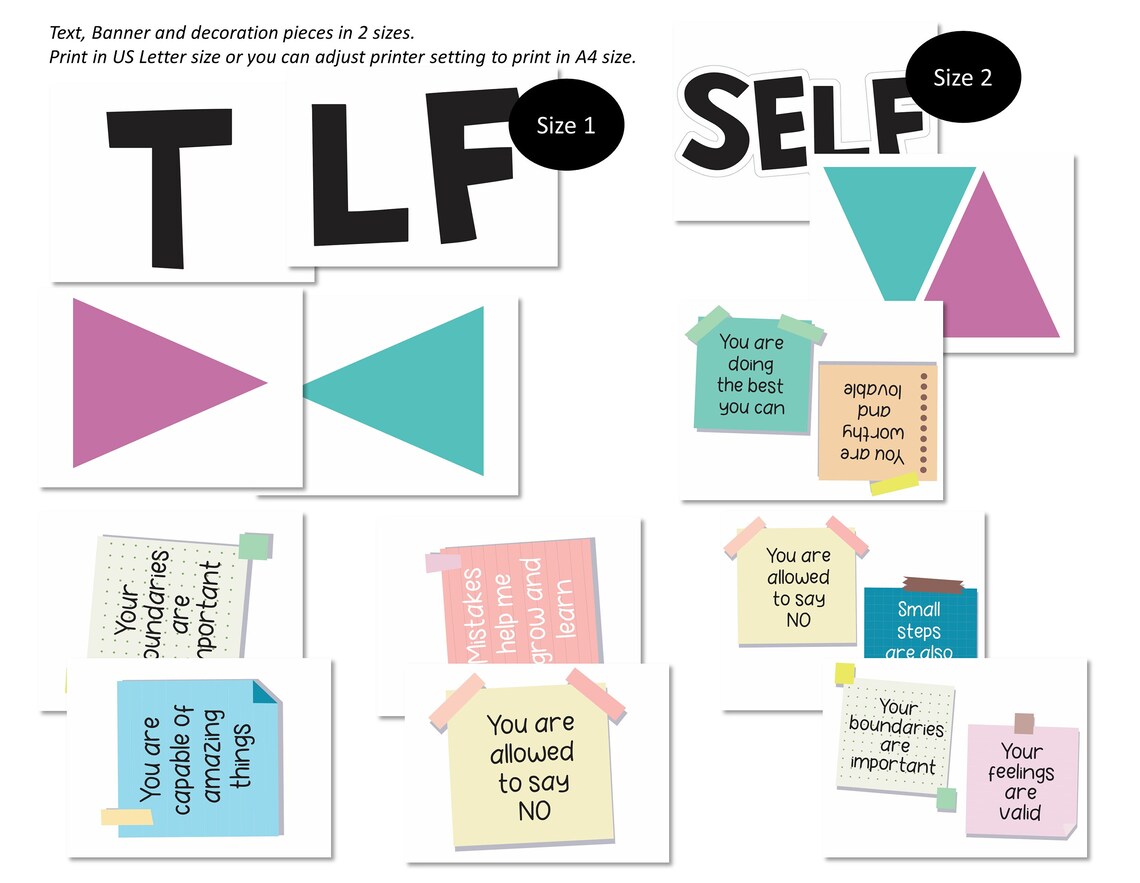 Mental Health Bulletin Board Kits/positive Affirmation Printable/school ...