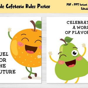 8 Cafeteria Bulletin Board Kit/kindergarten Lunch Room Posters ...