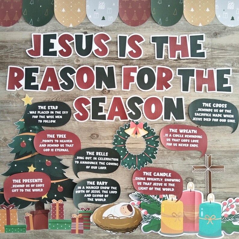 Christian Christmas Bulletin Board Kit/nativity Church Sunday School ...