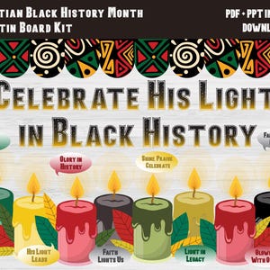 Christian Black History Month Bulletin Board Kit/february Sunday School ...