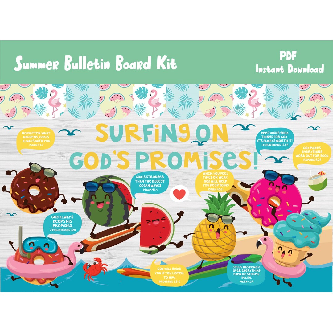 Summer VBS Church Bulletin Board Kit/june/christian/sunday School ...
