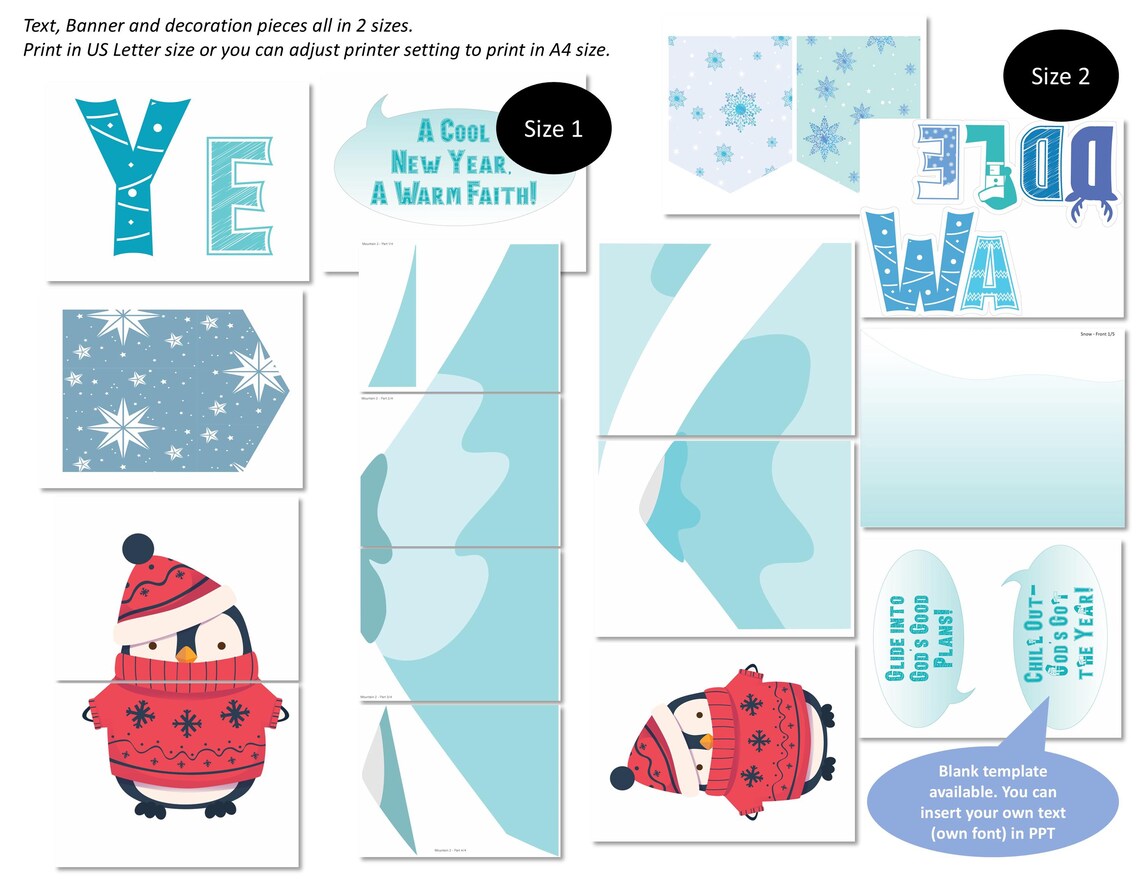 Christian January New Year Bulletin Board Kit/2026 Church Sunday School ...