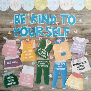 Mental Health Bulletin Board Kit/positive Affirmation/school Counselor ...