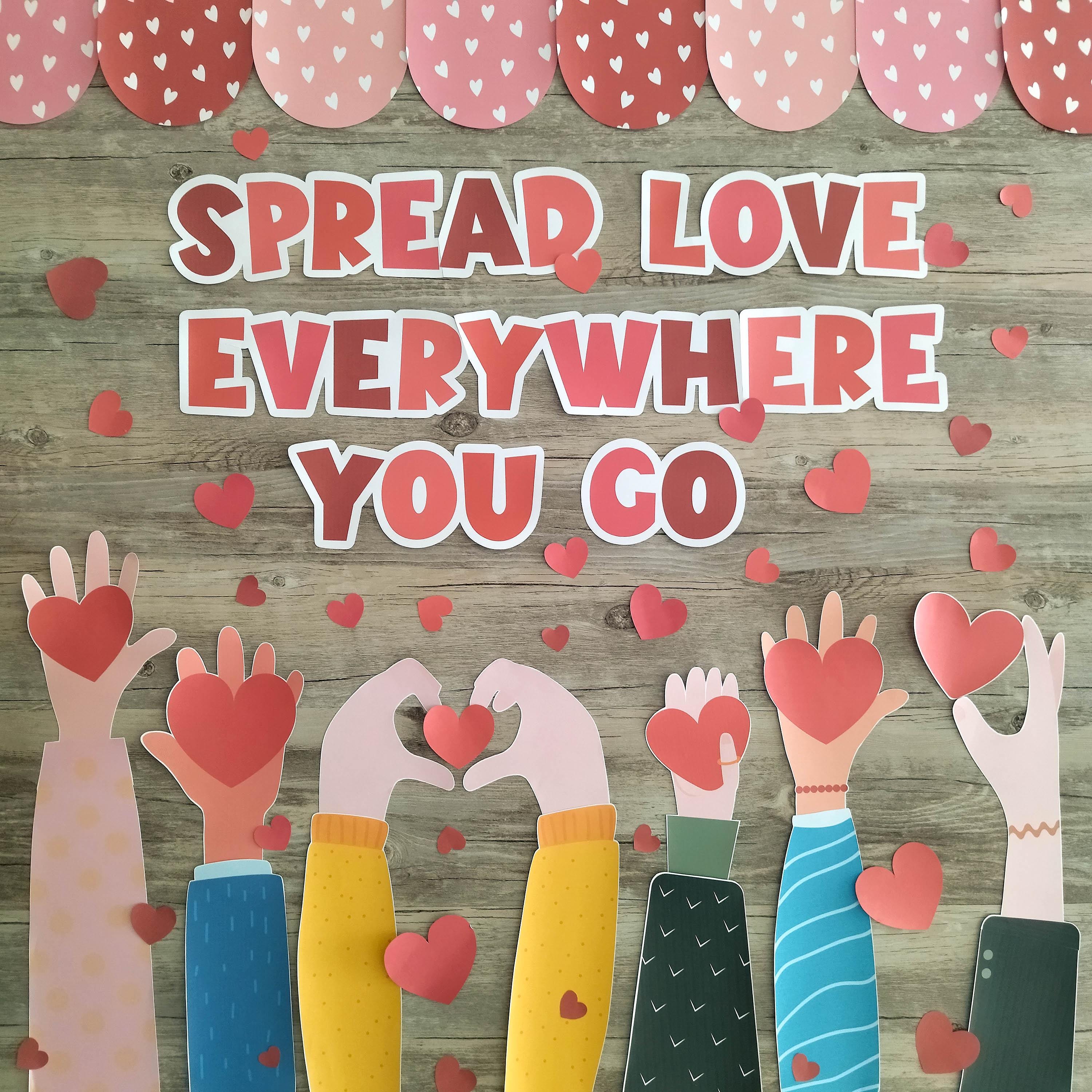 Valentine's Day Bulletin Board Kit/february Classroom Wall Door Decor ...