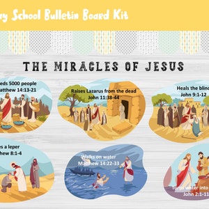 Miracles of Jesus/christian Bulletin Board Kit/bible - Etsy