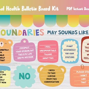 Mental Health Bulletin Board Kit/school Counseling Wall Office Decor ...