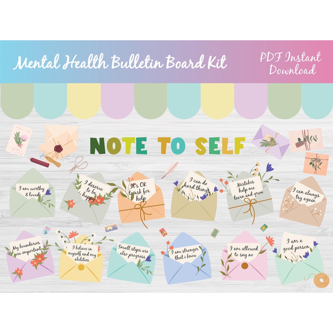 Mental Health Bulletin Board Kit/school Counselor/counseling/positive ...