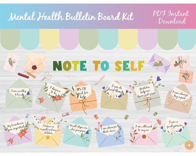 Mental Health Bulletin Board Kits/sel/social Emotional Learning/school ...
