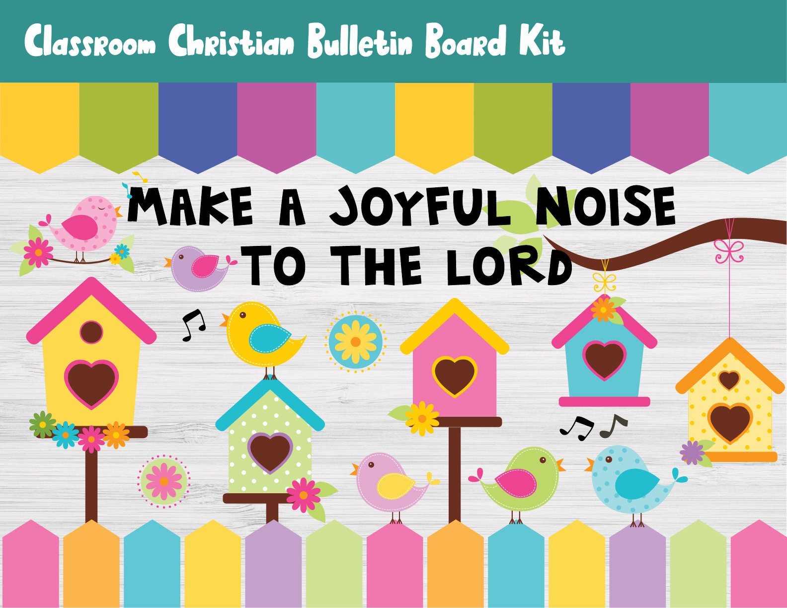 Spring Church Bulletin Board Kit/sunday School Christian Classroom ...