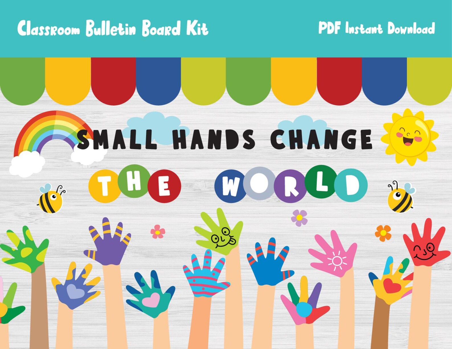 Preschool Classroom Bulletin Board Kits/kindergarten Wall Door Display ...