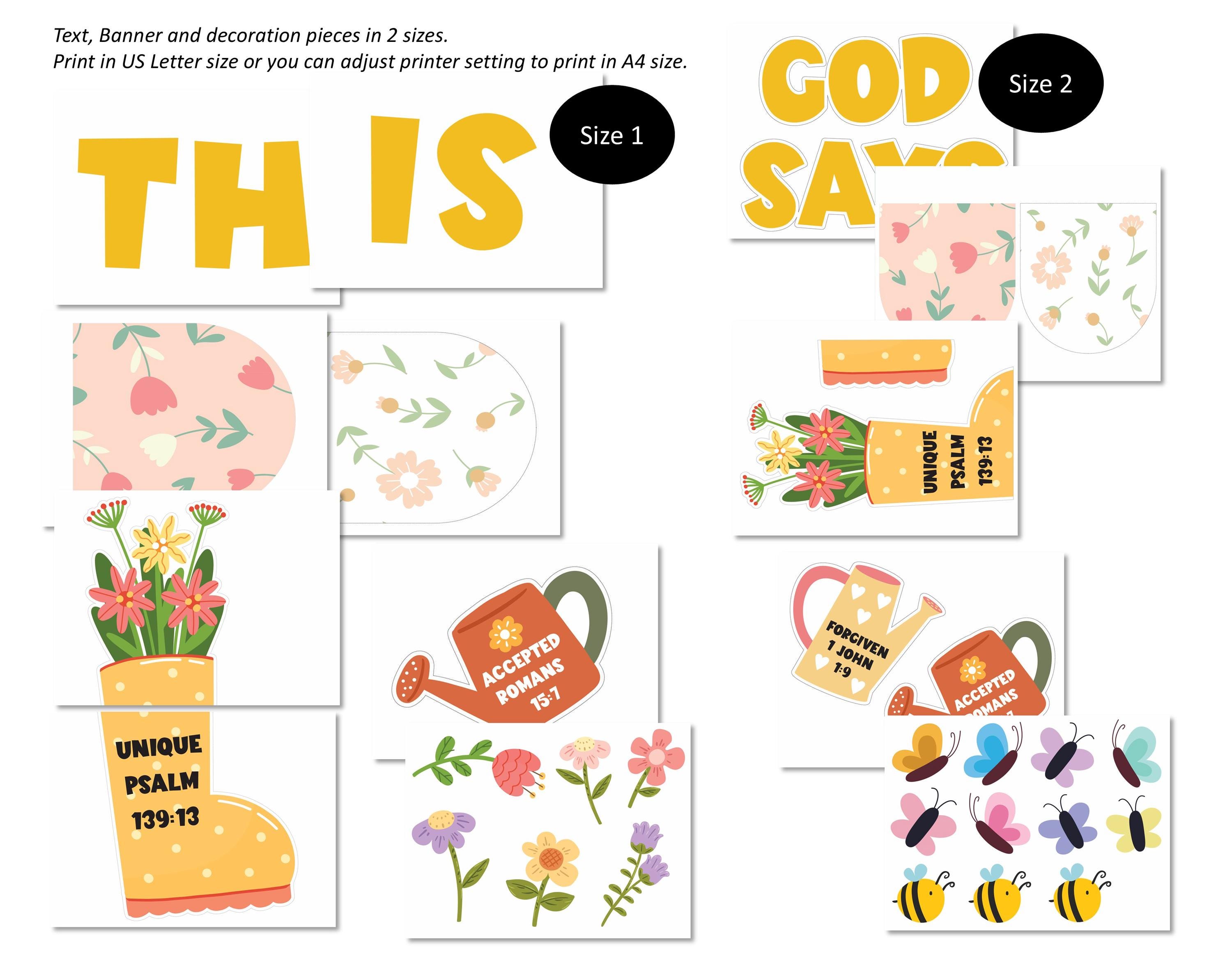 Spring Church Bulletin Board Kit/sunday School Christian Classroom ...
