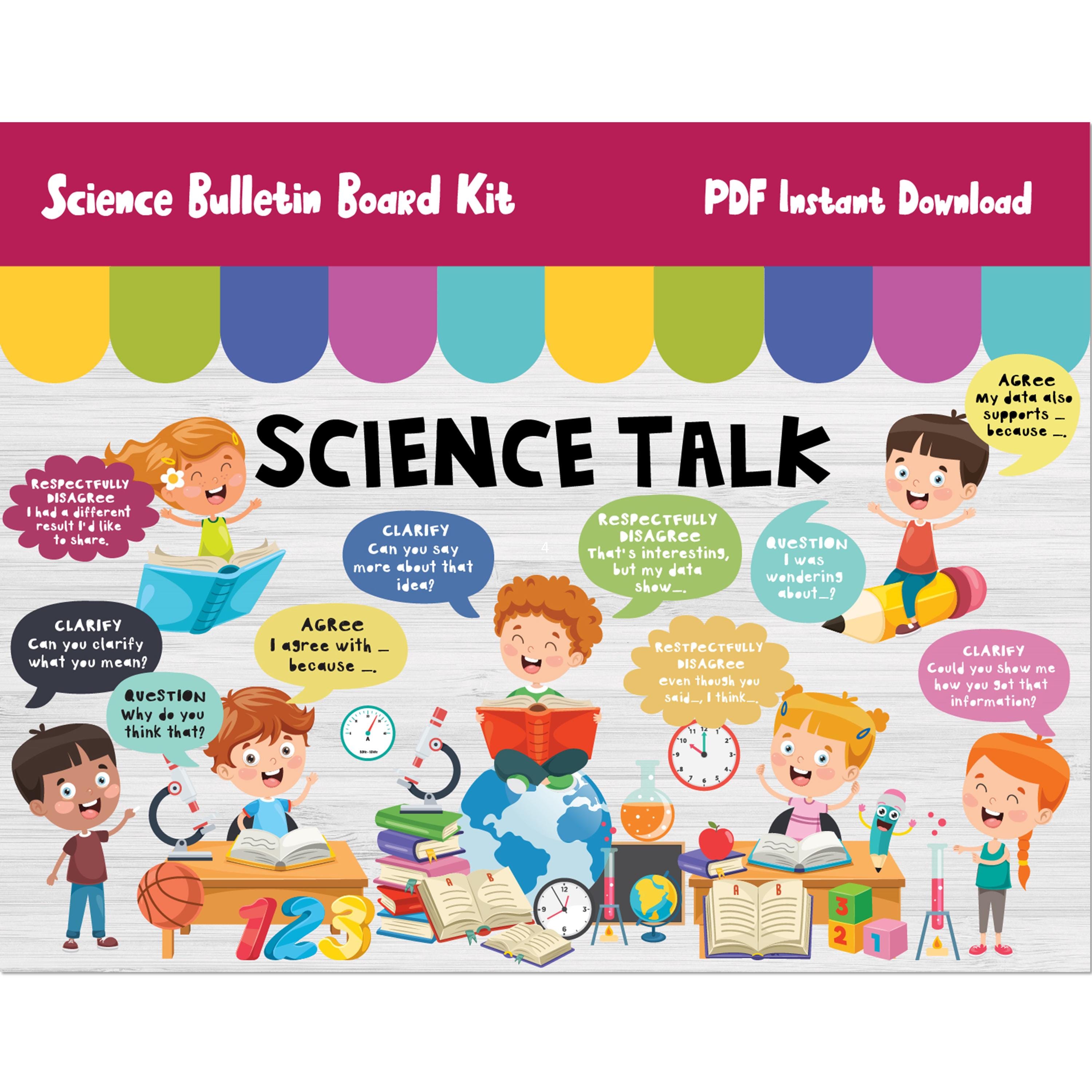 Science Talk Bulletin Board Kit/classroom Decor/elementary/primary ...