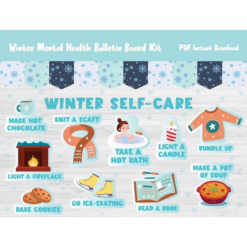 Winter Bulletin Board Kit - Etsy