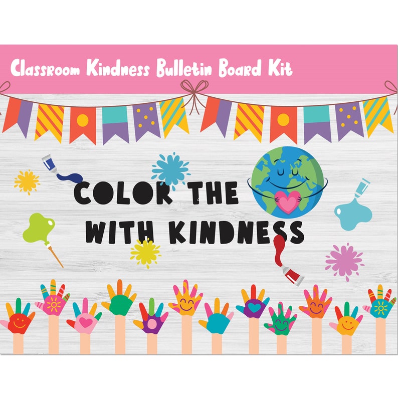 Kindness Bulletin Board Kit/set/kindergarten Wall Door Decor/preschool ...
