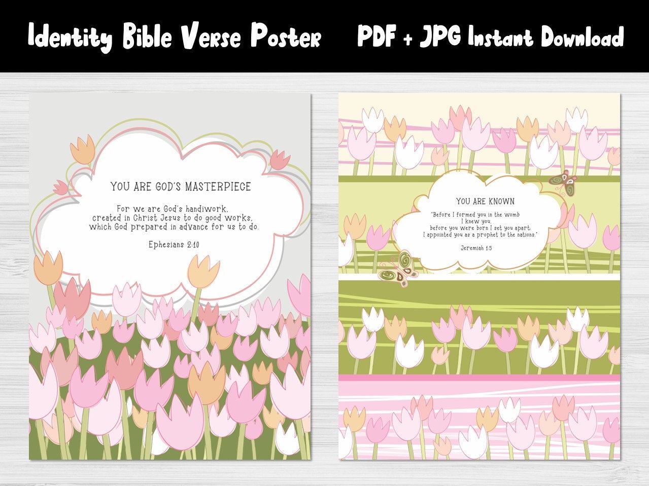 8 Bible Verse Kids Posters/sunday School Bulletin Board Kit/christian ...